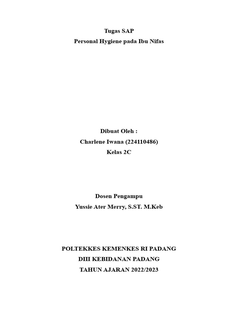 SAP Charlene Iwana 2C | PDF