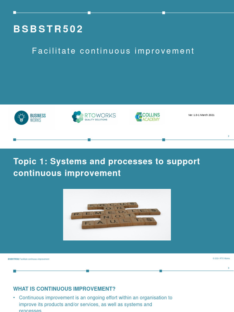 BSBSTR502 Slideshow (Ver. 1) | PDF | Mentorship | Six Sigma