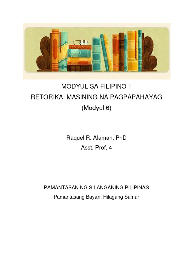 Modyul 6 Retorika | PDF