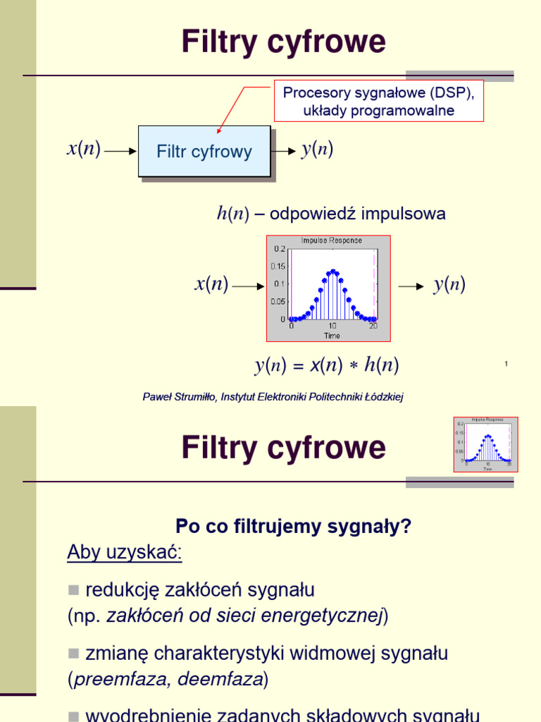 Filtry Cyfrowe 7 | PDF