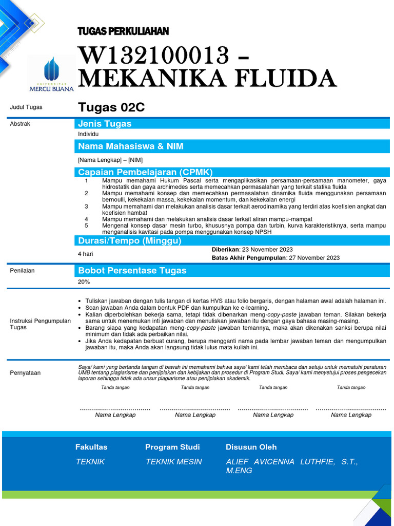 RTM Mekanika Fluida 02C | PDF
