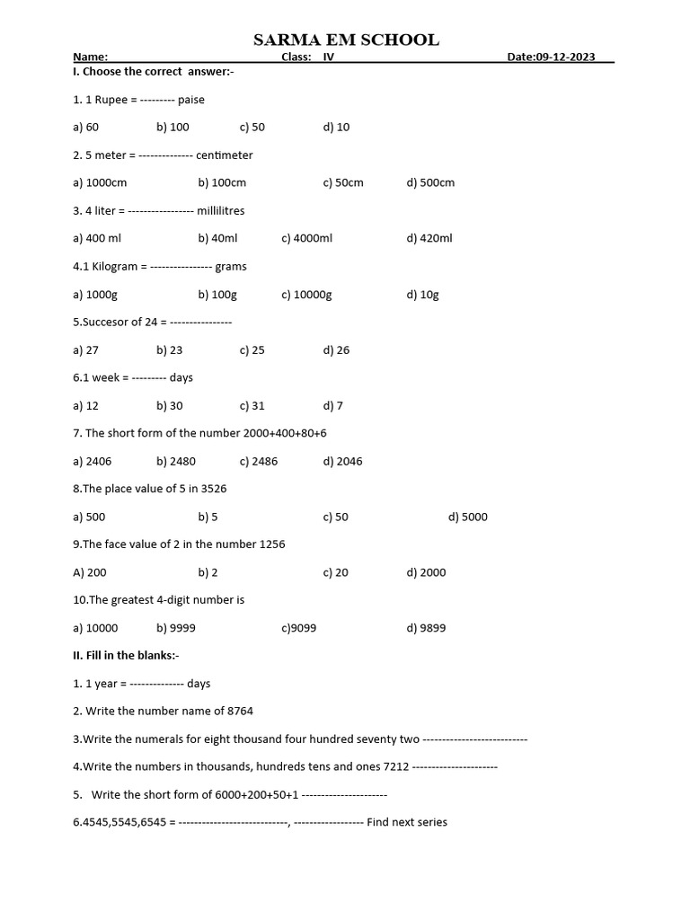 Maths SA | PDF | Litre | Notation