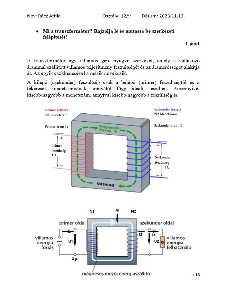 Transzformátor | PDF