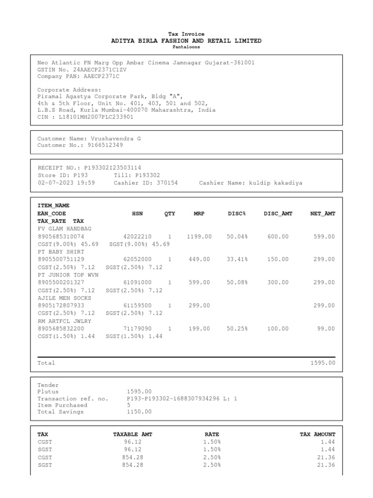 Dress Bill 02.07.2023 | PDF | Invoice | Sales