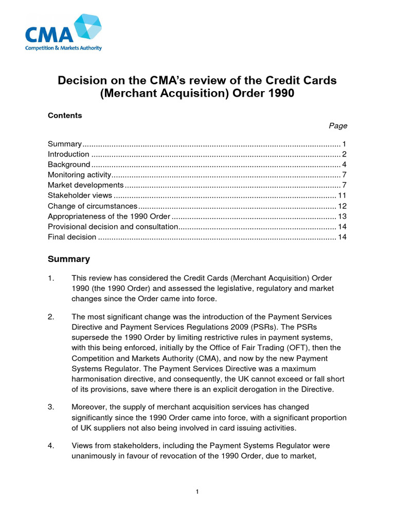 Credit Cards Order - Final Decision | PDF | Credit Card | Visa Inc.