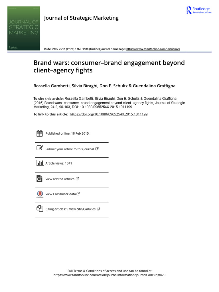 Brand Wars Consumer Brand Engagement Beyond Client Agency Fights ...