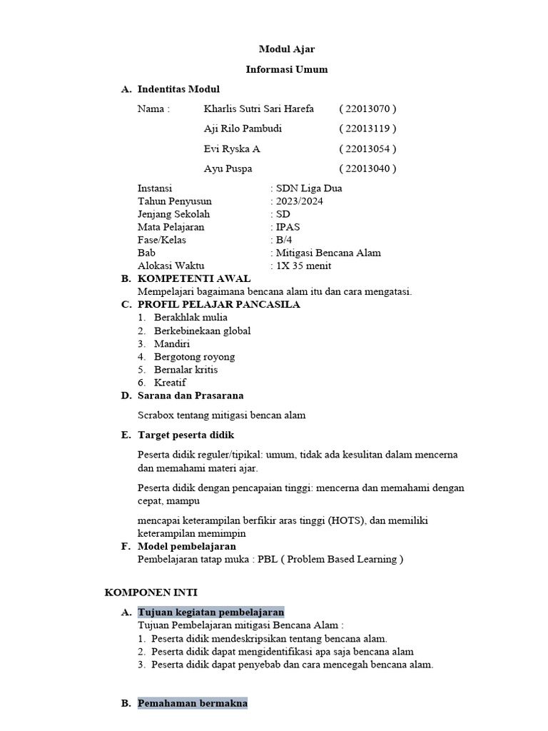 Modul Ajar Ipa Klop | PDF | Karier & Perkembangan | Kajian Bahasa Asing