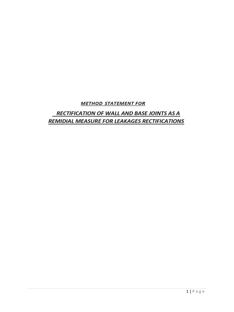 FFC Wall Rectification Works - R1 | PDF | Building Materials ...