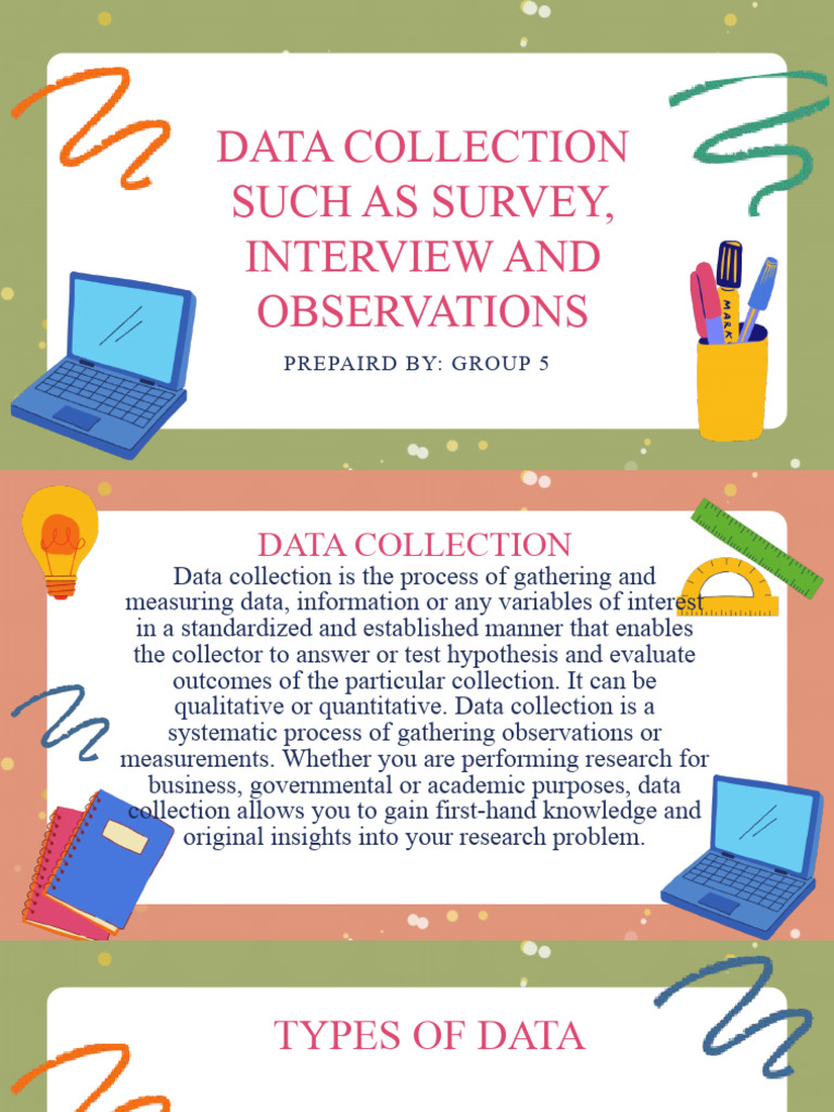 Data Collection PPT G5 | PDF | Survey Methodology | Interview