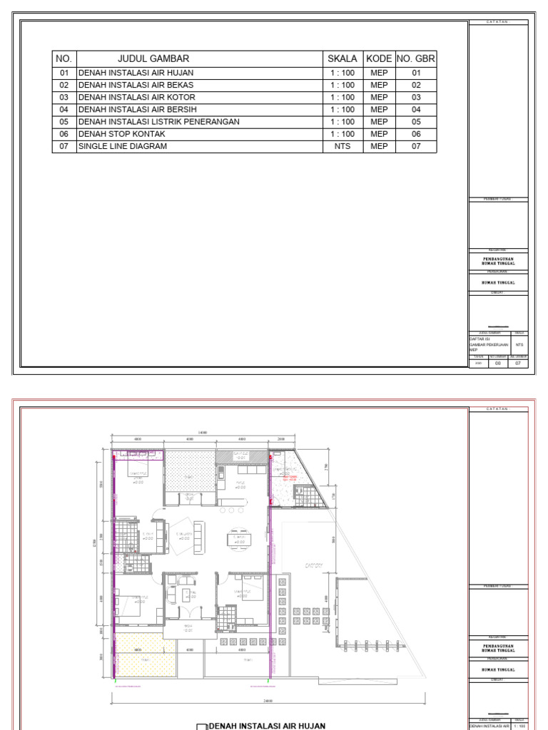 Gambar MEP Rumah Ibu Helena | PDF