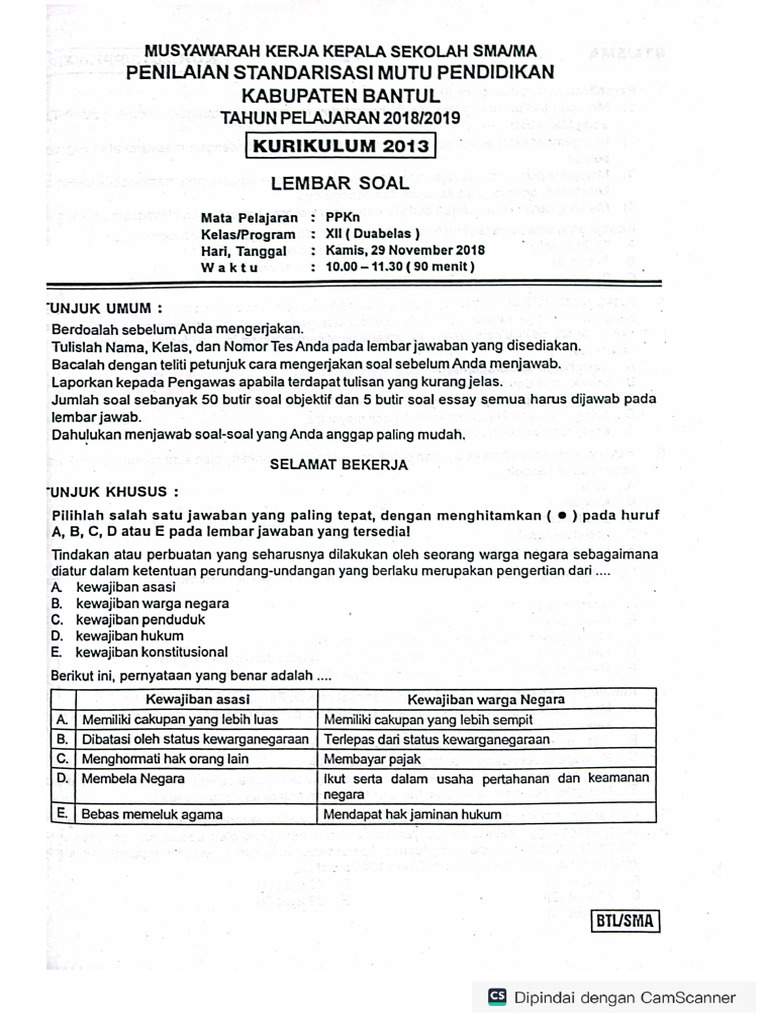 PSMP 2018 - PPKN | PDF