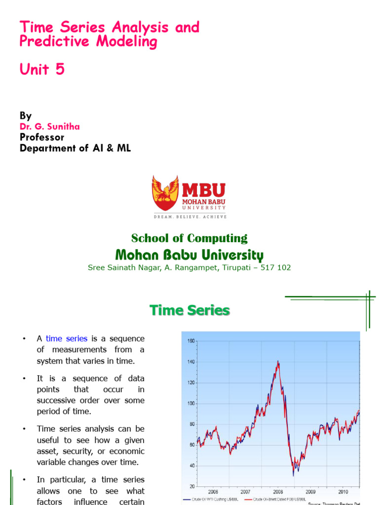 Unit 5 - Time Series Analysis and Predictive Modeling | PDF | Moving Average | Time Series