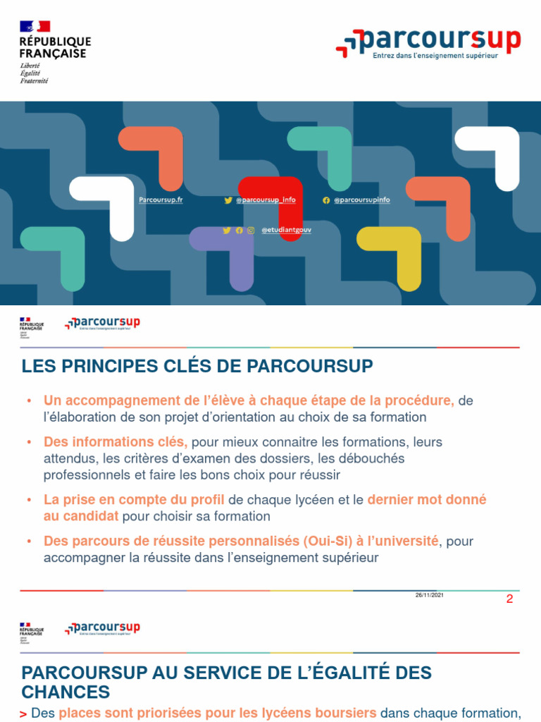 Diaporama Parcoursup-2022 en 3 Etapes | PDF | Affaires | Finance et ...