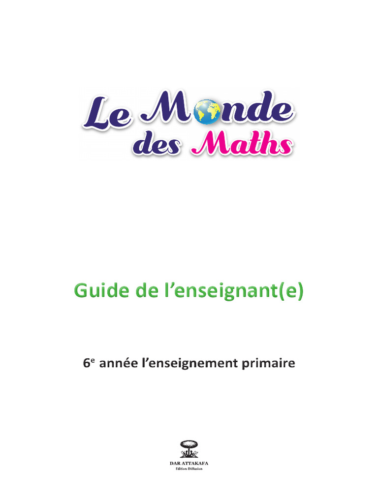 Guide Le Monde Des Maths 6 Ème. | PDF