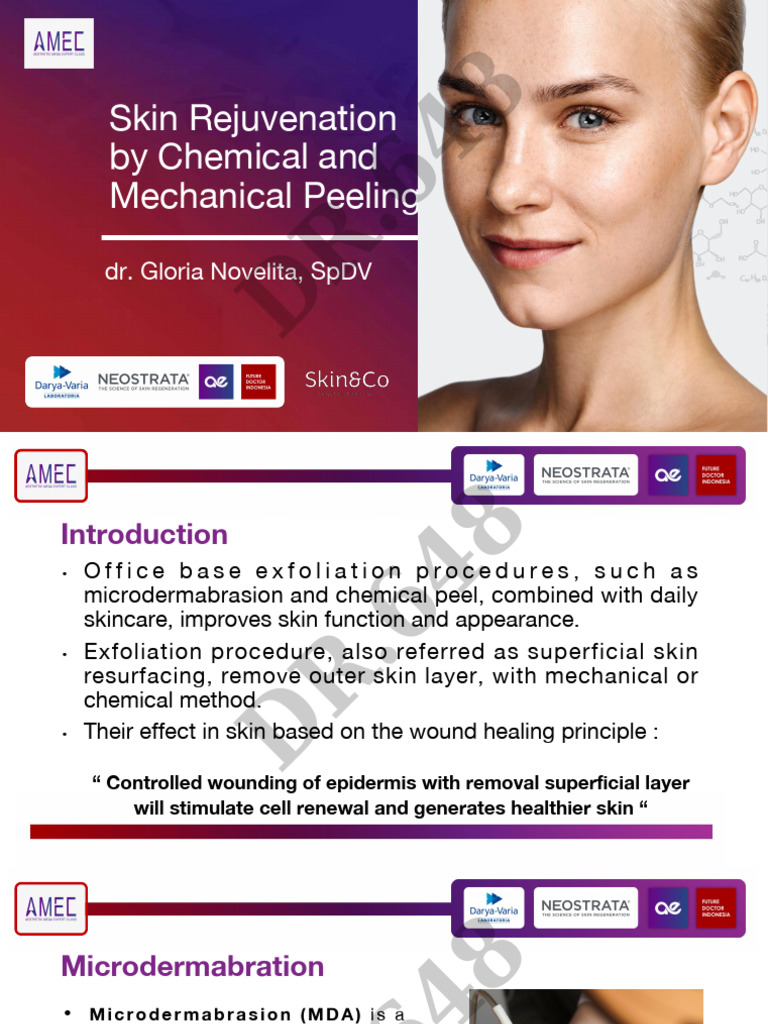 Skin Rejuvenation by Chemical & Mechanical Peeling | PDF