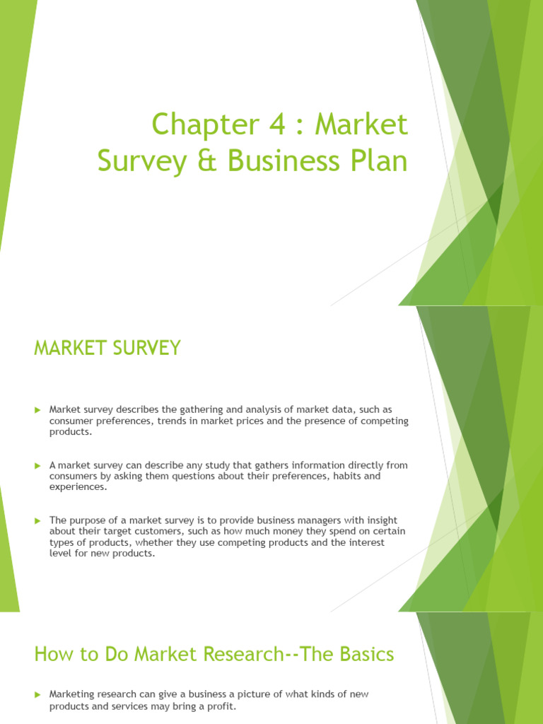 Market Survey Insights for Business Plans | PDF | Survey Methodology ...