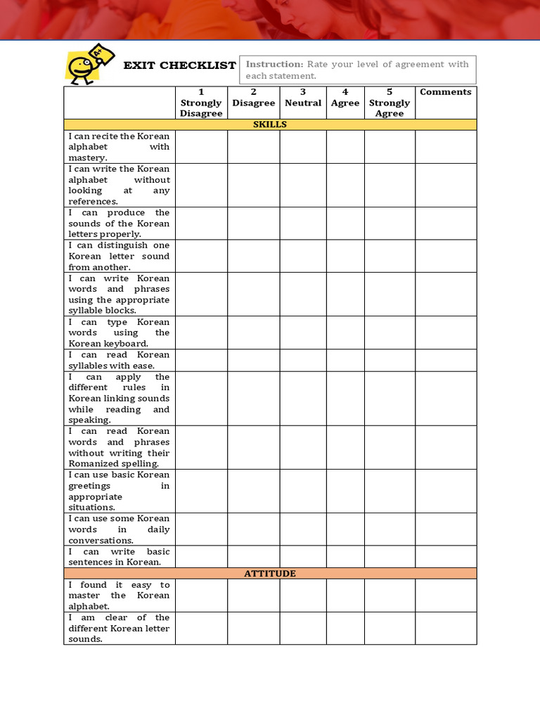 Exit checklist | PDF