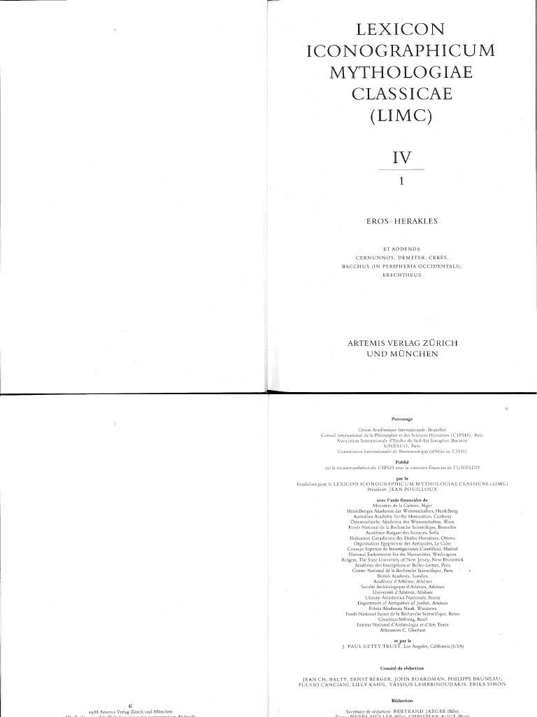 LIMC IV-1 Eros-Herakles | PDF