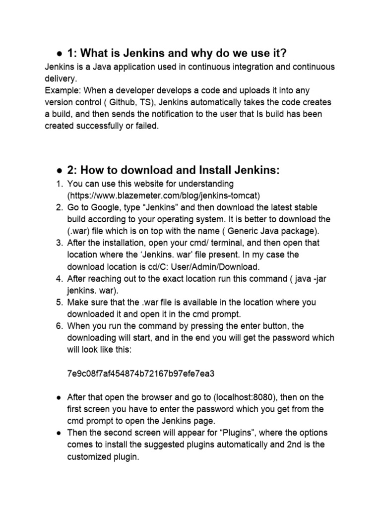 Jenkins and Its Setup | PDF | Command Line Interface | Gmail