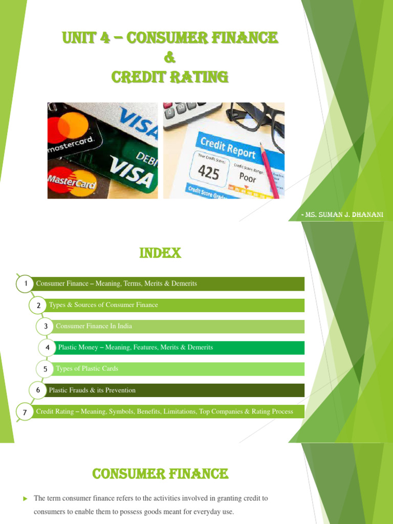 Consumer Finance and Credit Rating Guide | PDF | Credit Card | Debit Card