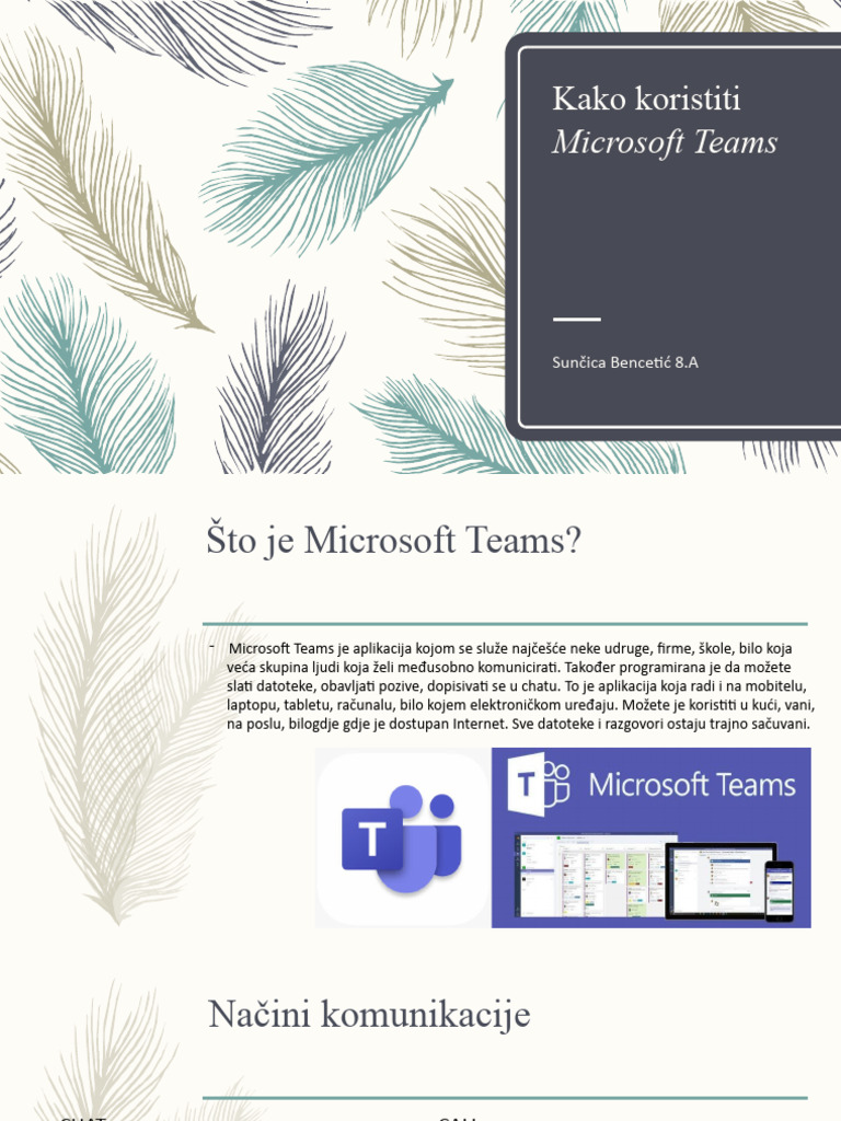 Kako Koristiti Microsoft Teams | PDF