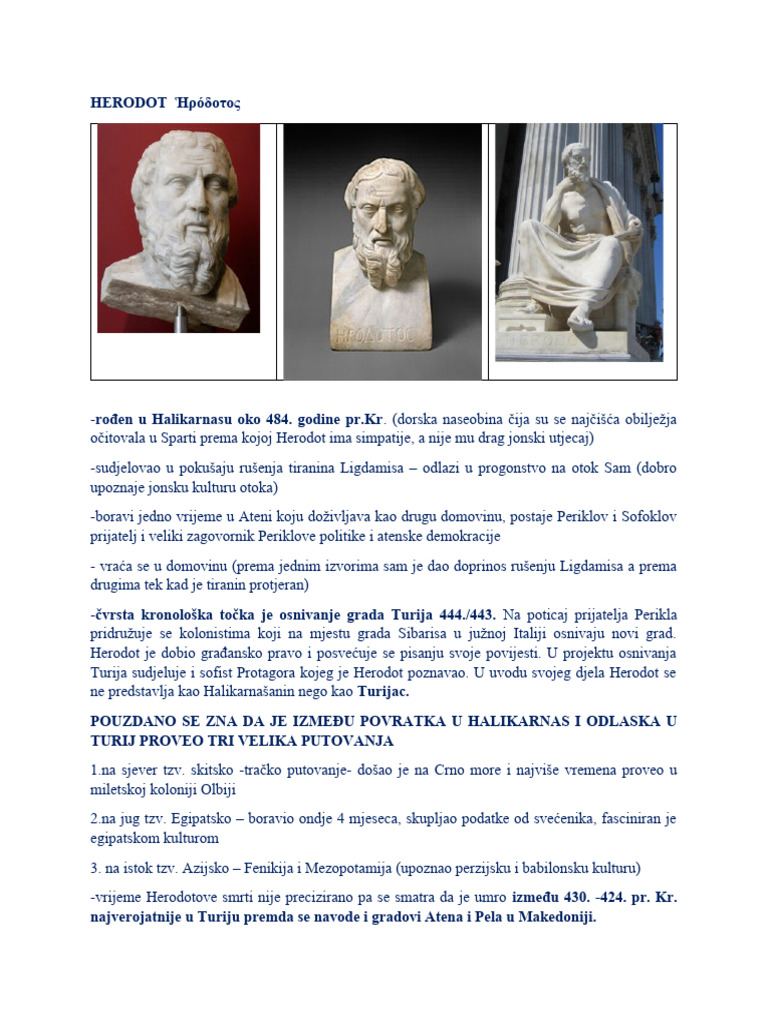 HERODOT Biografija Za Teams | PDF