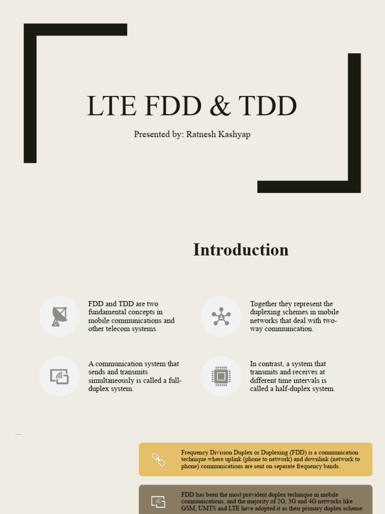 Lte FDD & TDD | PDF | Duplex (Telecommunications) | Lte (Telecommunication)