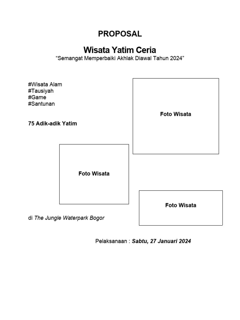 Proposal Tour Yatim | PDF