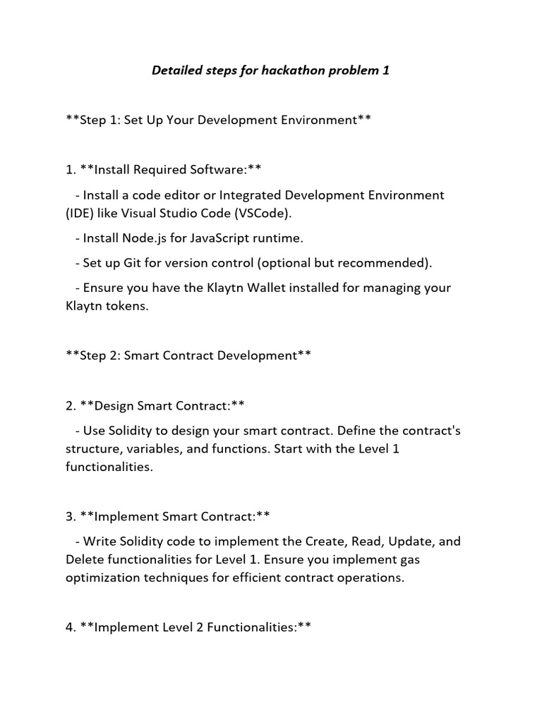 Detailed Steps For Hackathon Problem 1 | PDF