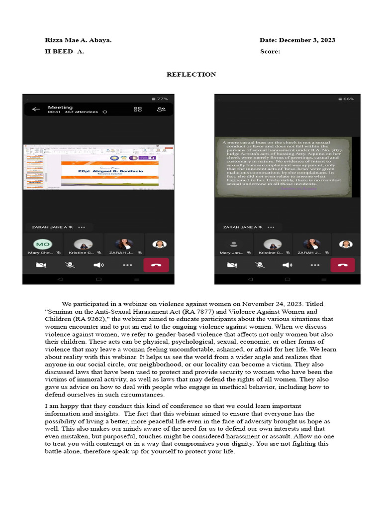 Reflection GAD | PDF