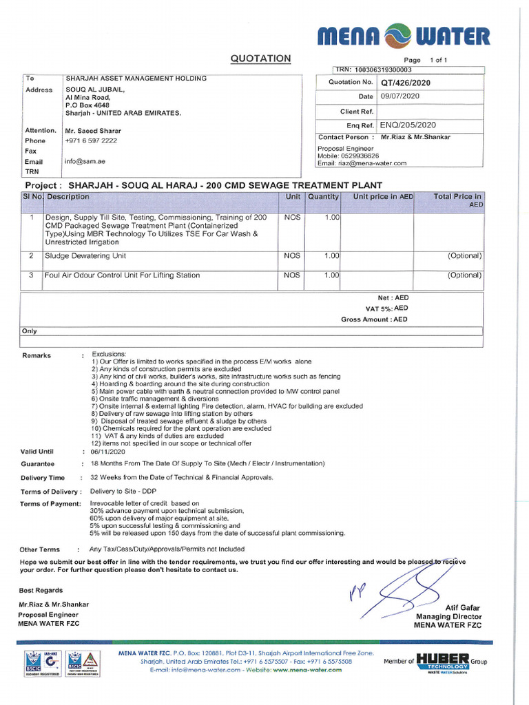 F. Valueless Commercial offer & letter | PDF