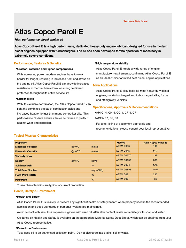 TDS Atlas Paroil E | PDF | Home & Garden | Technology & Engineering