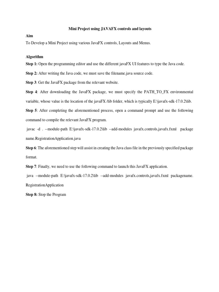 Mini Project Using JAVAFX Controls and Layouts | PDF | Teaching Methods ... Mini Project Using JAVAFX Controls and Layouts | PDF | Teaching Methods ...