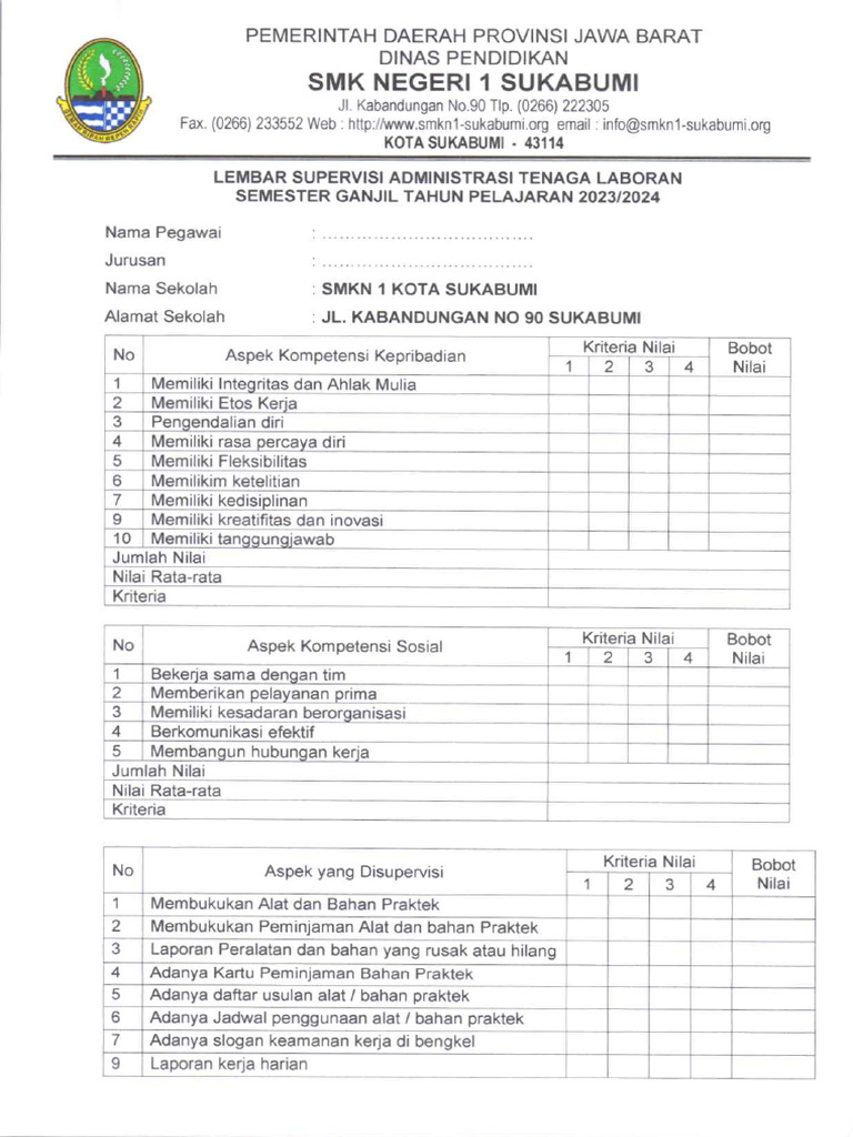 Supervisi Tenaga Laboran | PDF