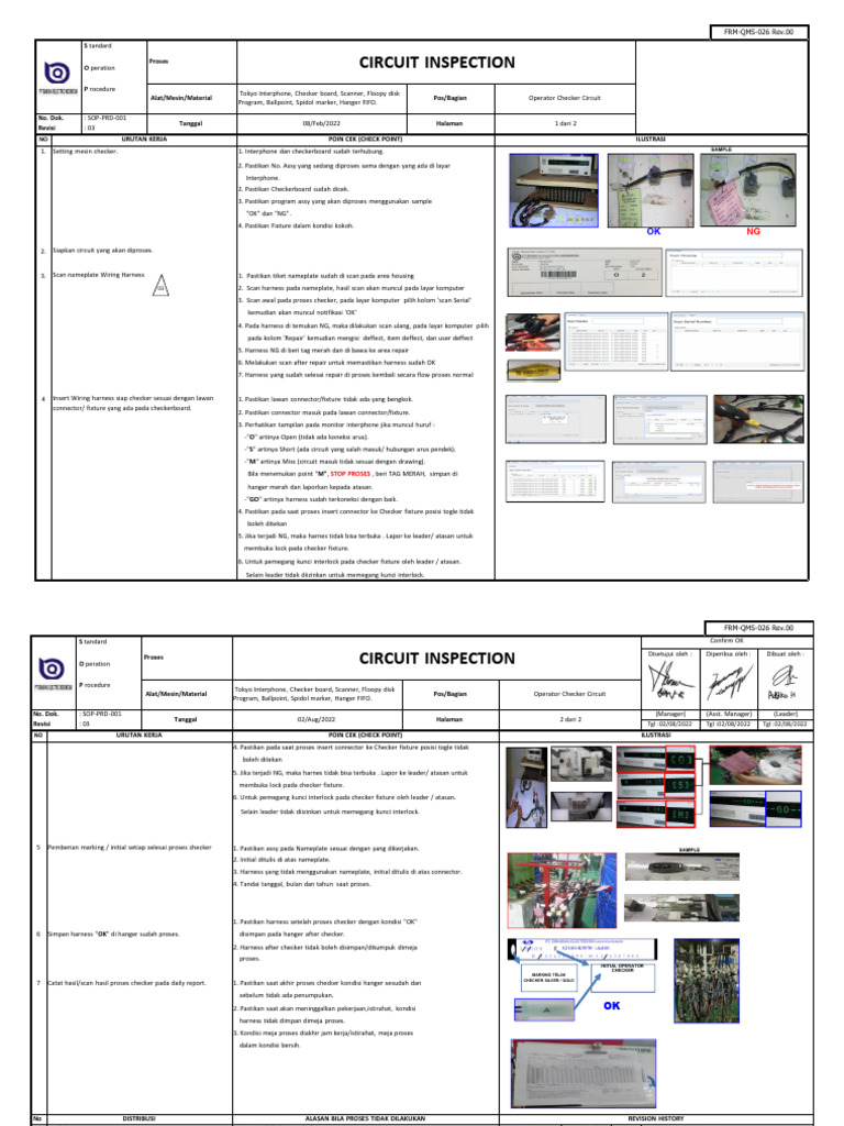 SOP-PRD-001 CIRCUIT INSPECTION Ok | PDF