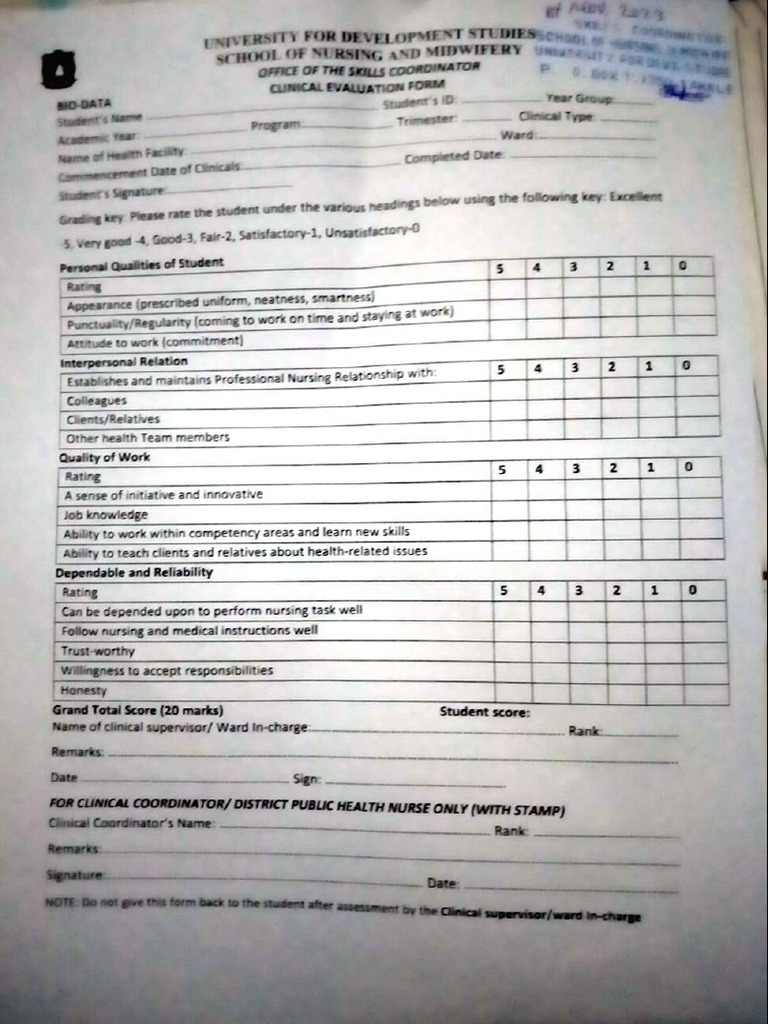 Evaluation Form | PDF