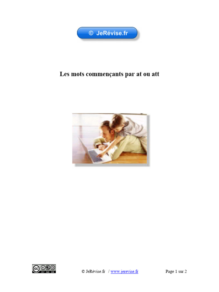 Mots commençant par "at" ou "att" | PDF