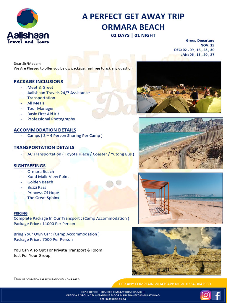 Ormara 2 Days Trip | PDF