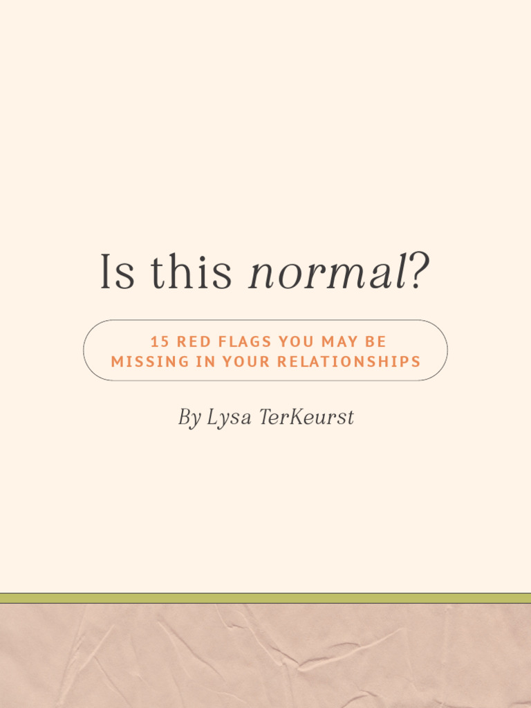 15 Red Flags in Relationships | PDF | Love | Psychological Concepts