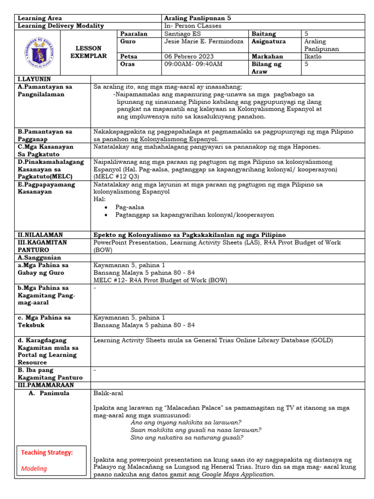 1st CO MELC 12 G5 AP | PDF