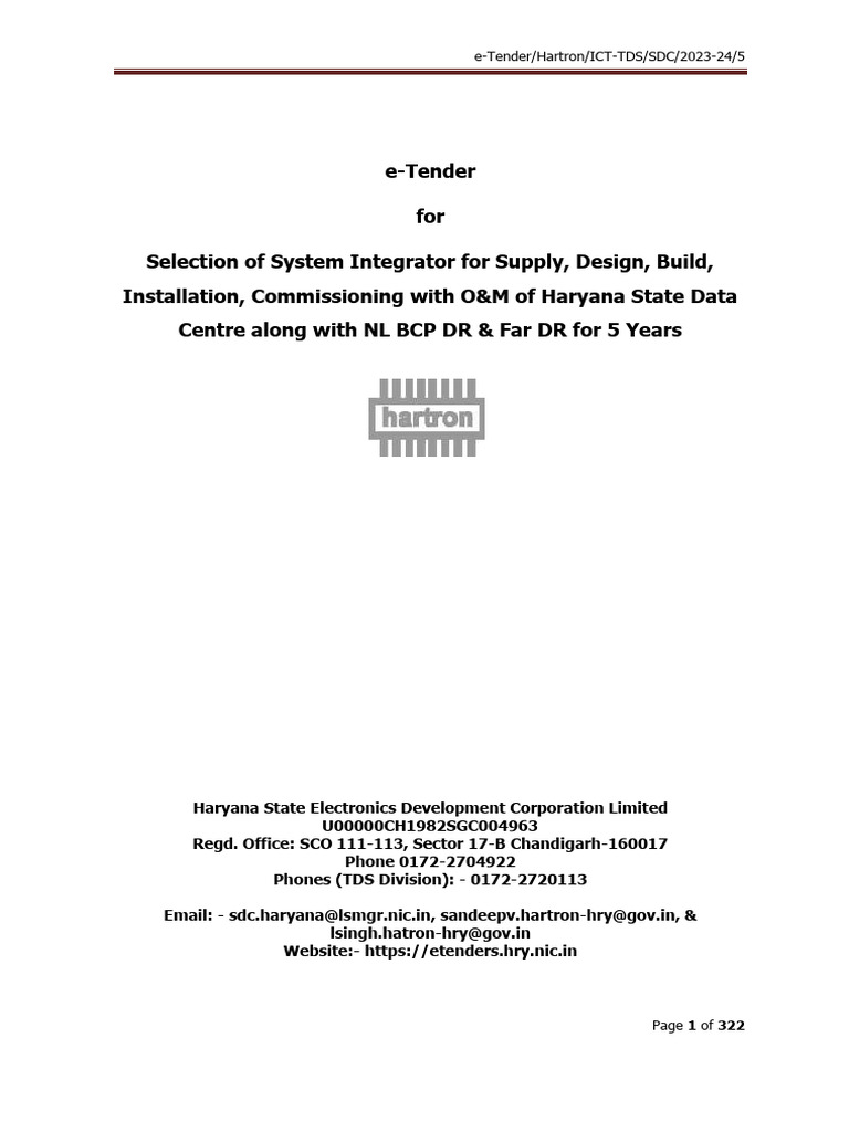 Tender SDC 060923 | PDF | Software As A Service | Cloud Computing