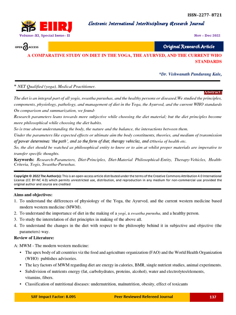 Articles 21. Dr. Vishwanath Pandurang Kale | PDF | Malnutrition | Diet (Nutrition)