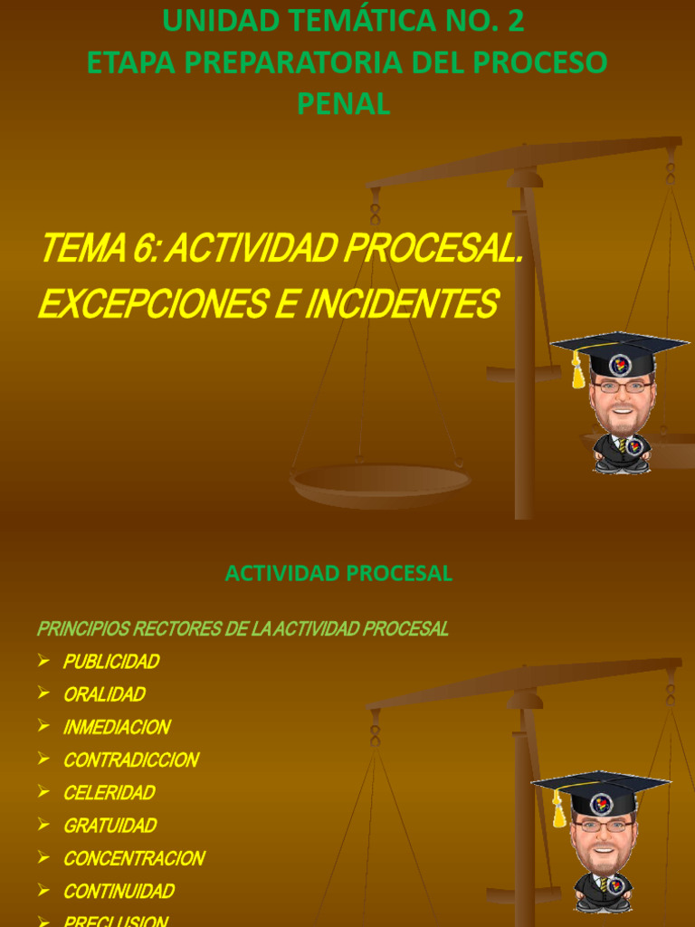 Actos Procesales. Excepciones e Incidentes | PDF | Estatuto de ...
