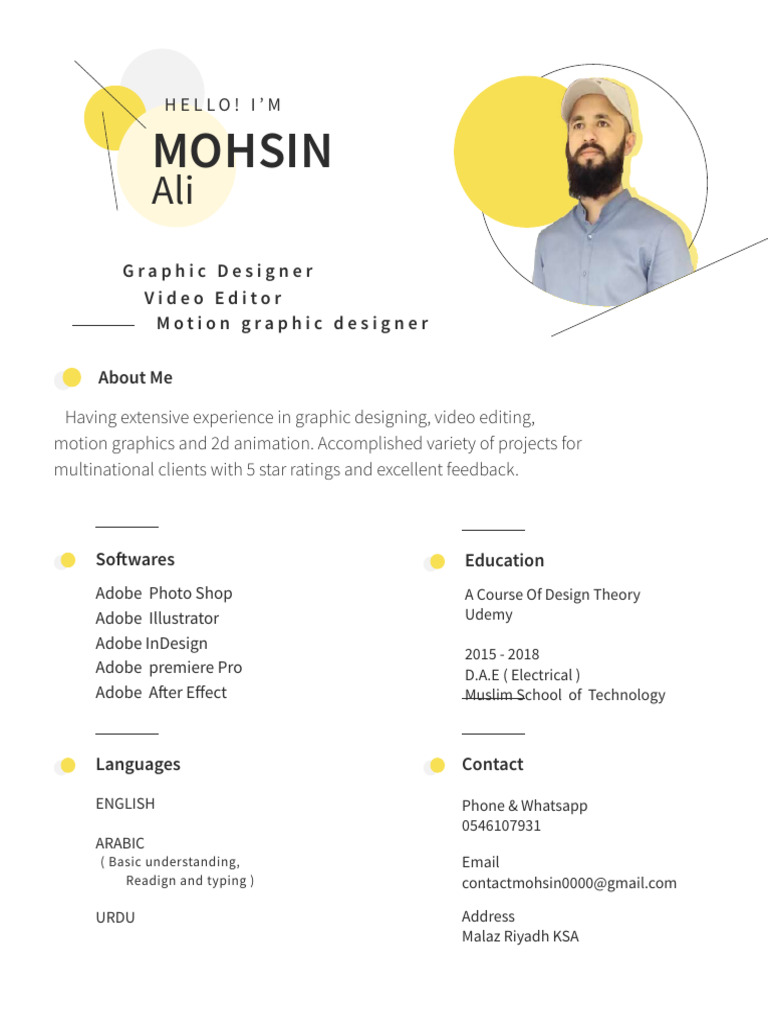CV of Mohsin Ali | PDF