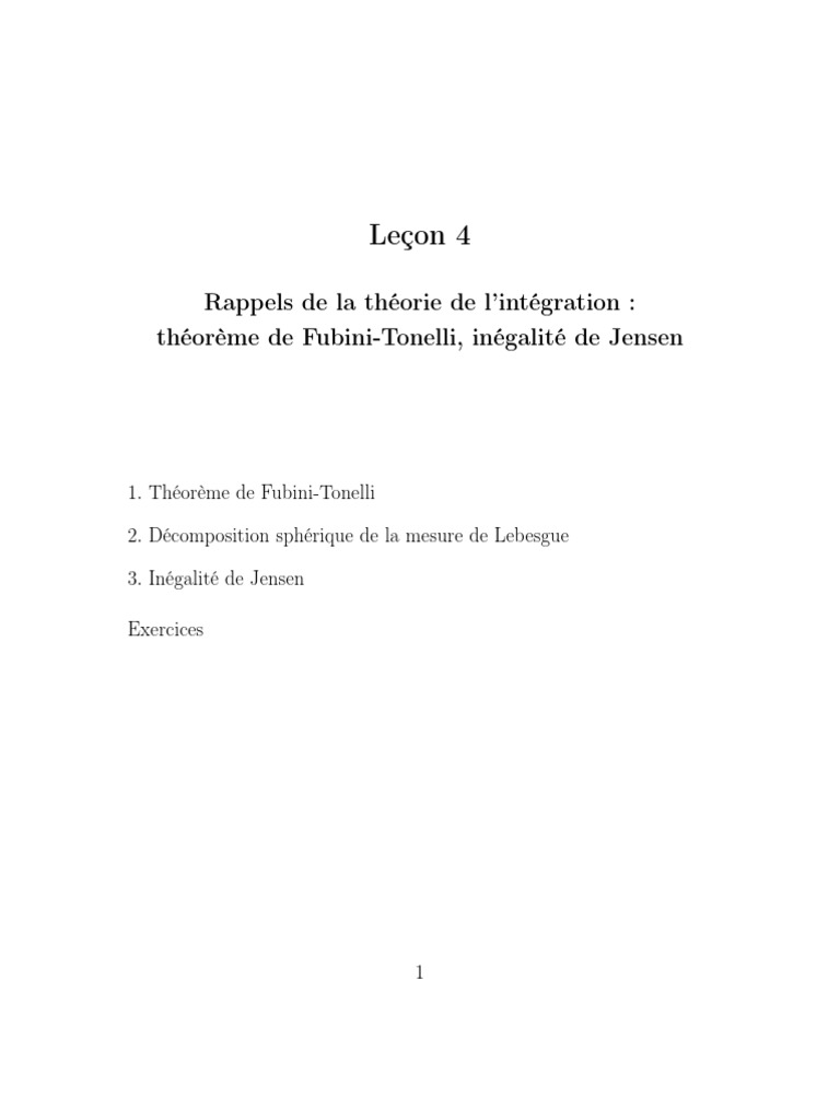 Fubini-Tonelli et Inégalité de Jensen | PDF | Méthodes et références ...
