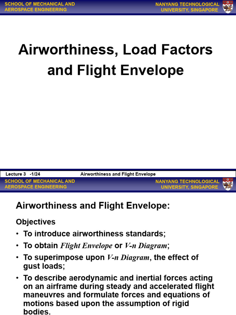 Lecture 3 - Airworthiness and Flight Envelope | PDF | Aircraft | Flight