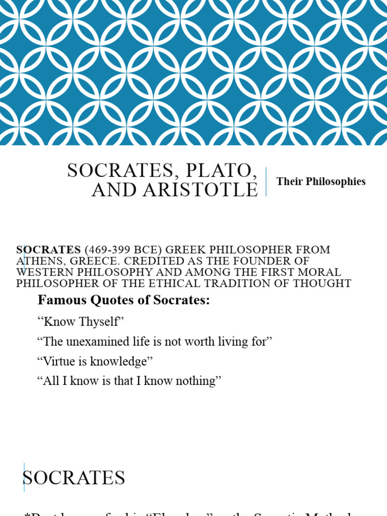 Socrates, Plato, and Aristotle: Philosophies | PDF | Socrates | Plato