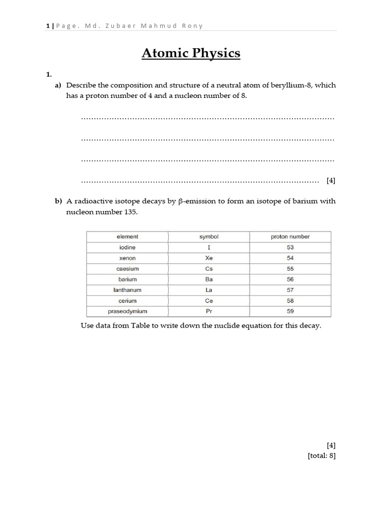 Atomic Physics | PDF