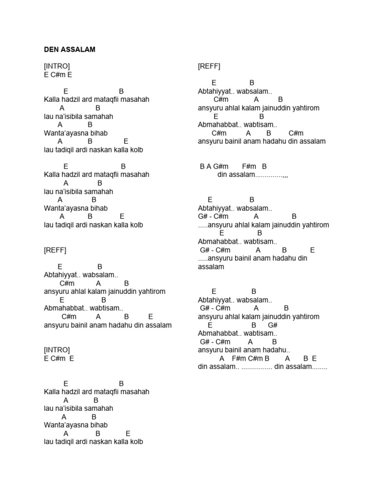 Den Assalam | PDF