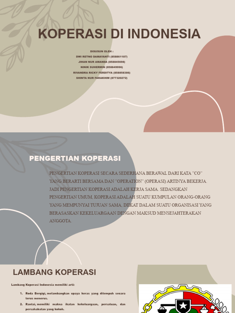 Ppt Koperasi Di Indonesia | PDF